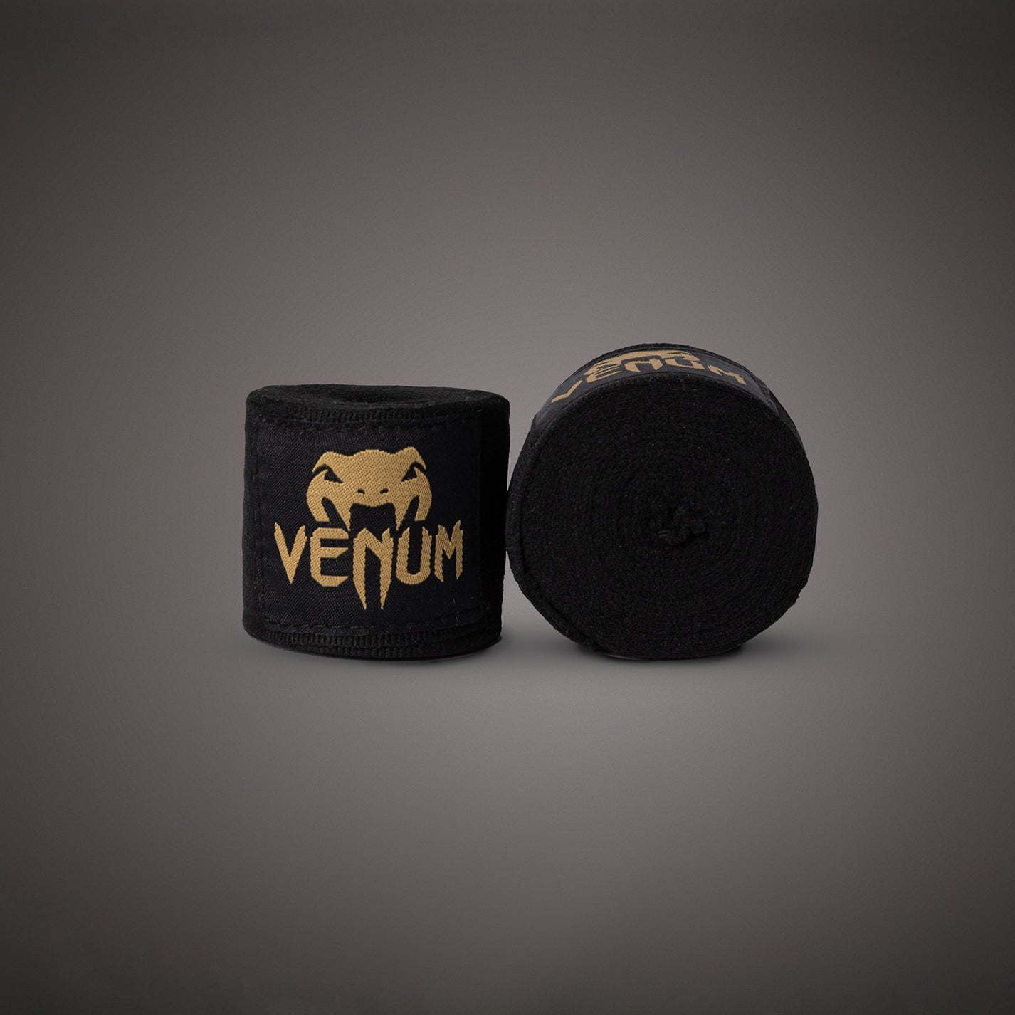 Venum Kontact Boxing Hand Wraps - Black/Gold - 4.5m (180 in) - Venum Asia