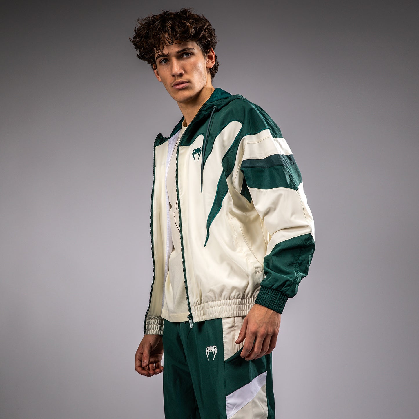 Venum Attack 90 Tracksuit Jacket - Forest Green/Ice - Venum Asia