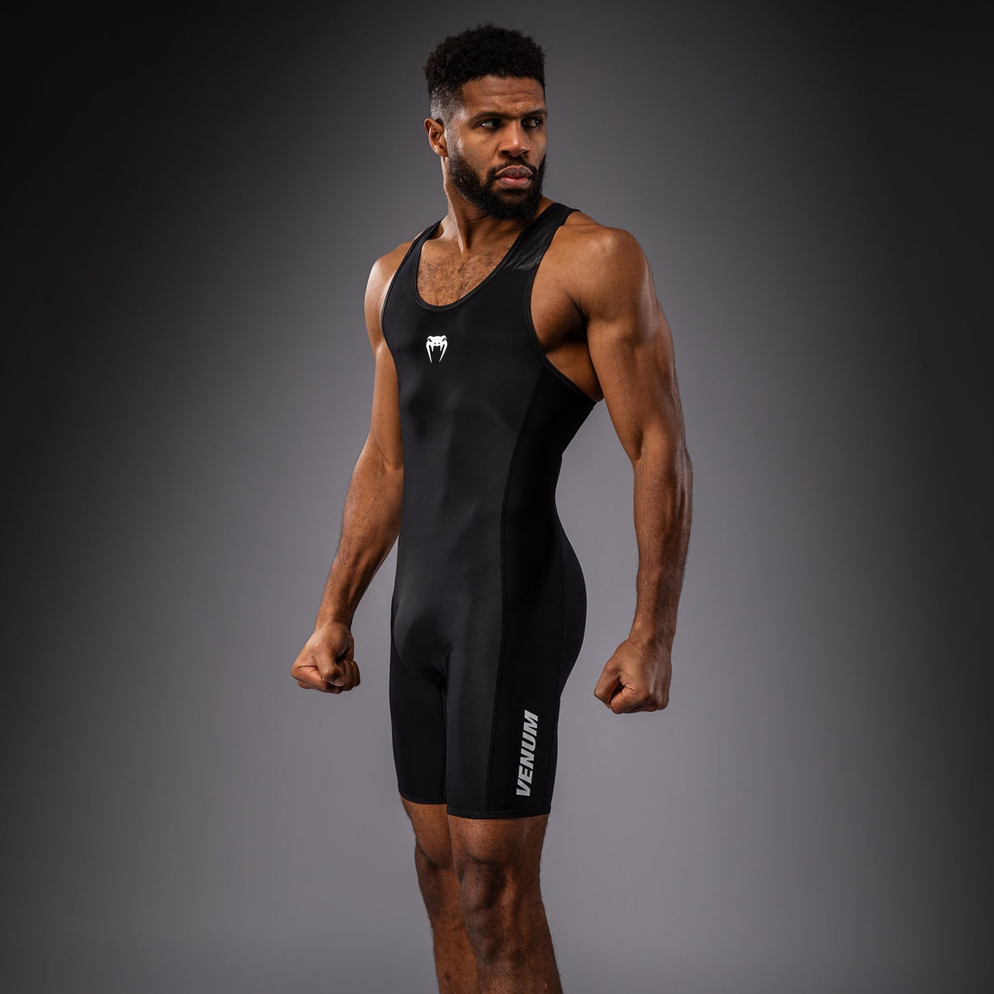 Venum Challenger Men's Wrestling Singlet - Black - Venum Asia