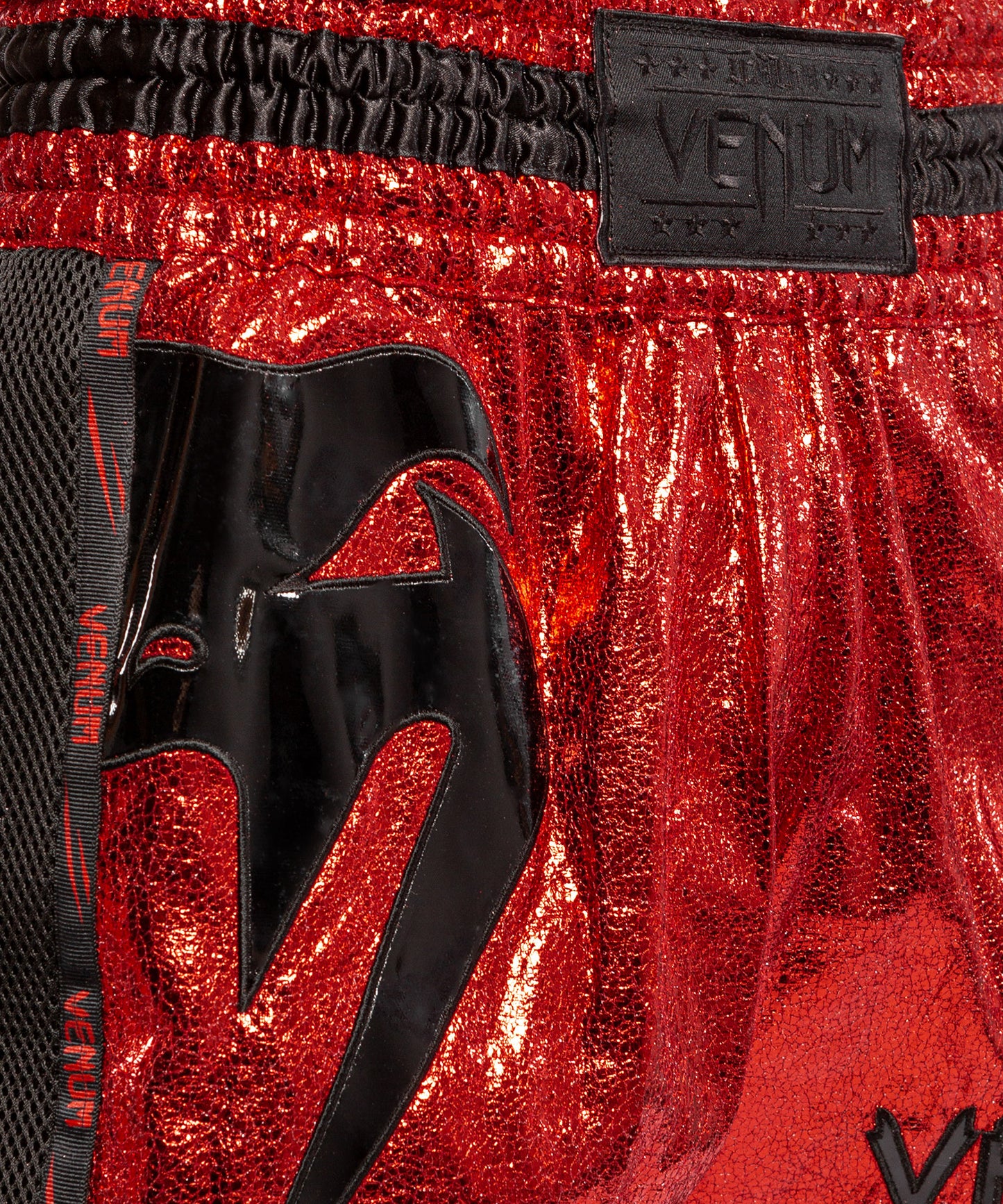Venum Giant Foil Muay Thai Shorts - Red/Black - Venum Asia