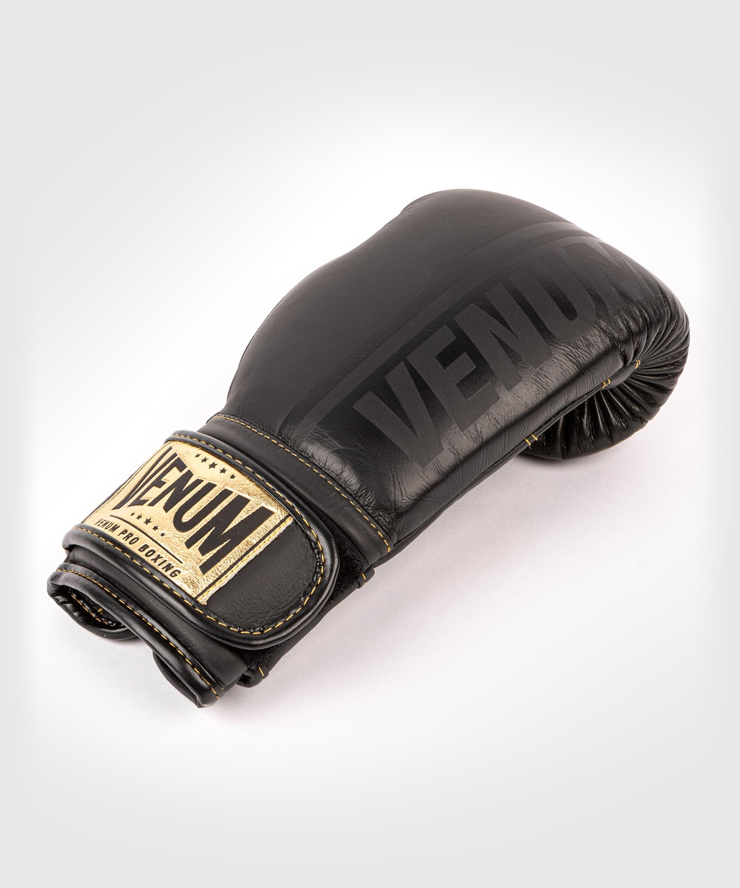 Venum Shield Pro Boxing Gloves Velcro - Black/Black-Gold - Venum Asia