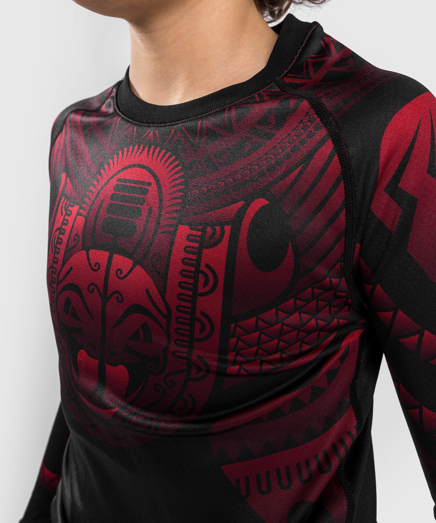Venum Nakahi Kids Rashguard - Long Sleeves - Black/Red - Venum Asia