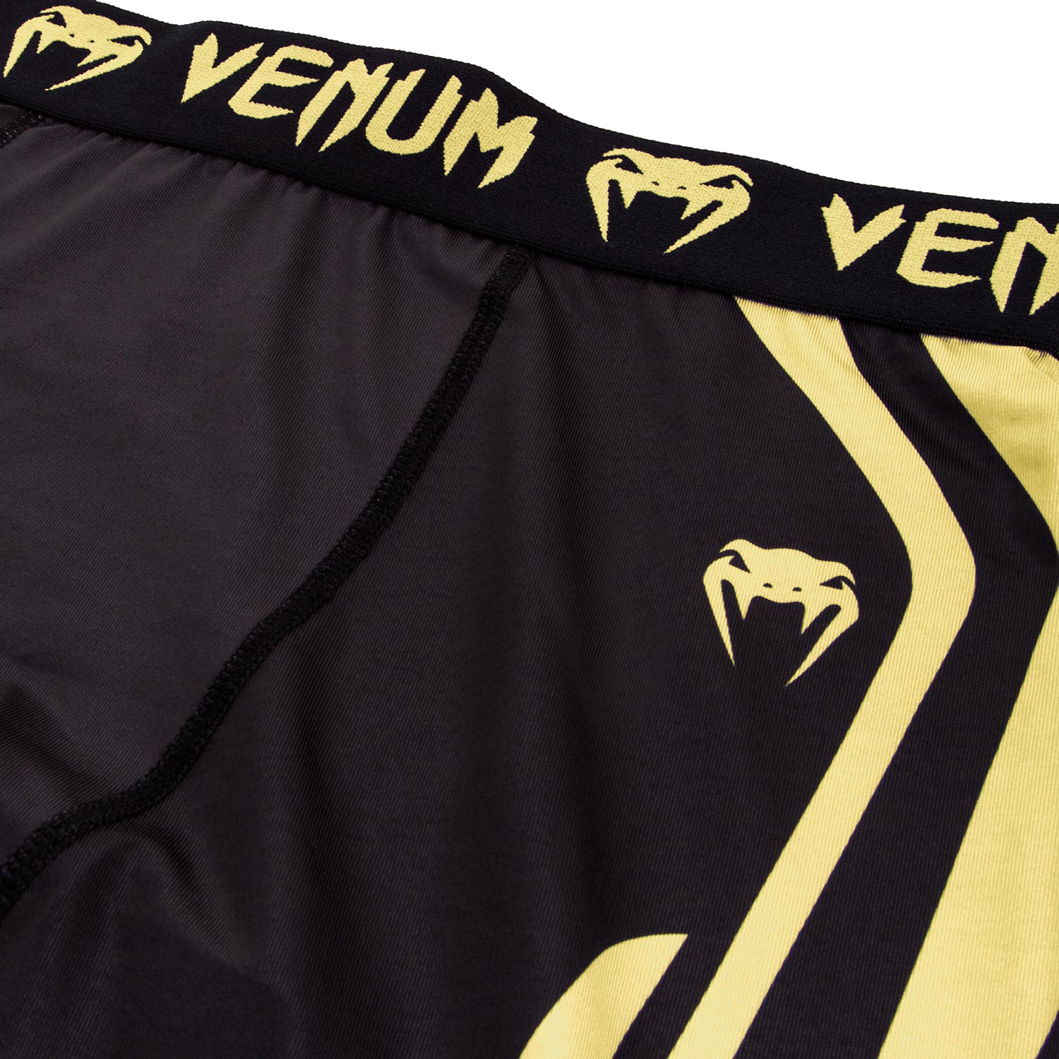 Venum Technical Compression Shorts - Black/Yellow - Venum Asia