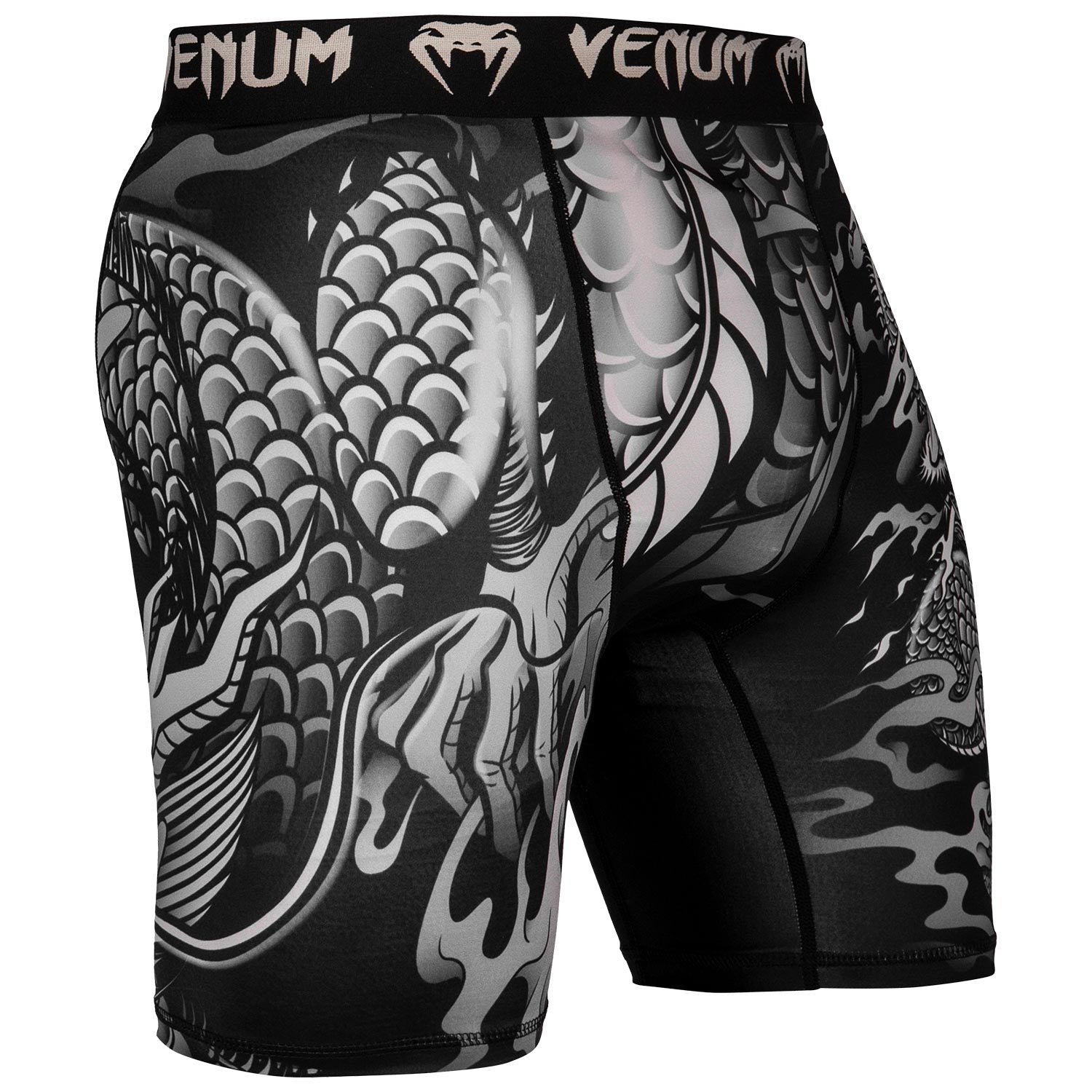 Venum Dragon's Flight Compression Shorts - Black/Sand - Venum Asia