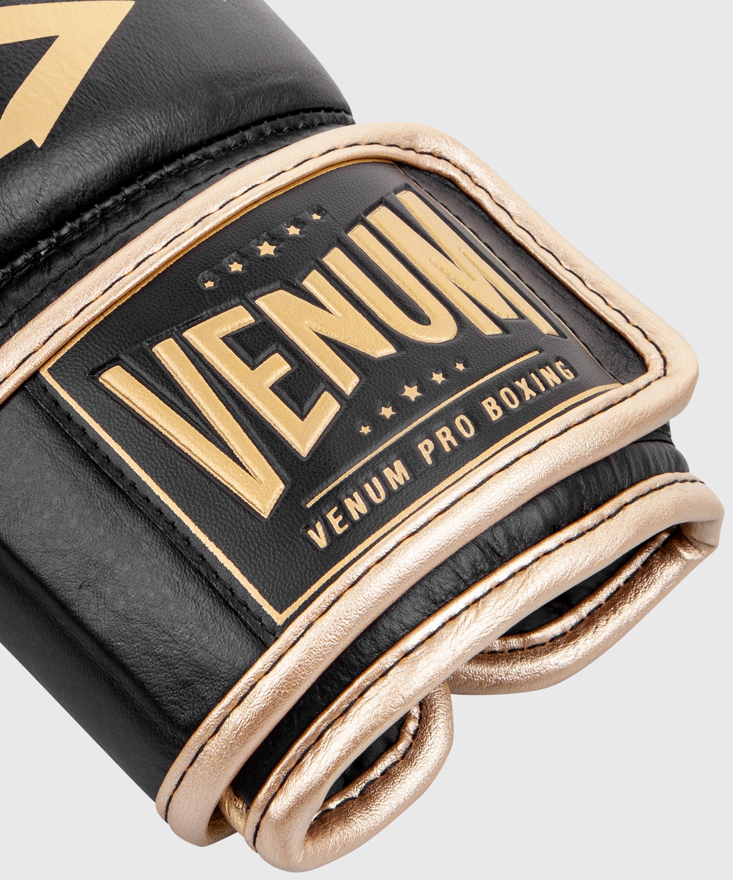 Venum Hammer Pro Boxing Gloves Velcro - Black/Gold - Venum Asia