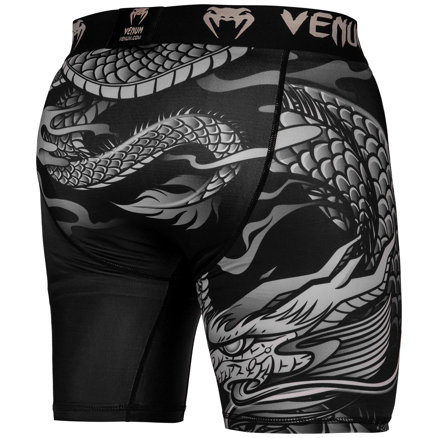 Venum Dragon's Flight Compression Shorts - Black/Sand - Venum Asia