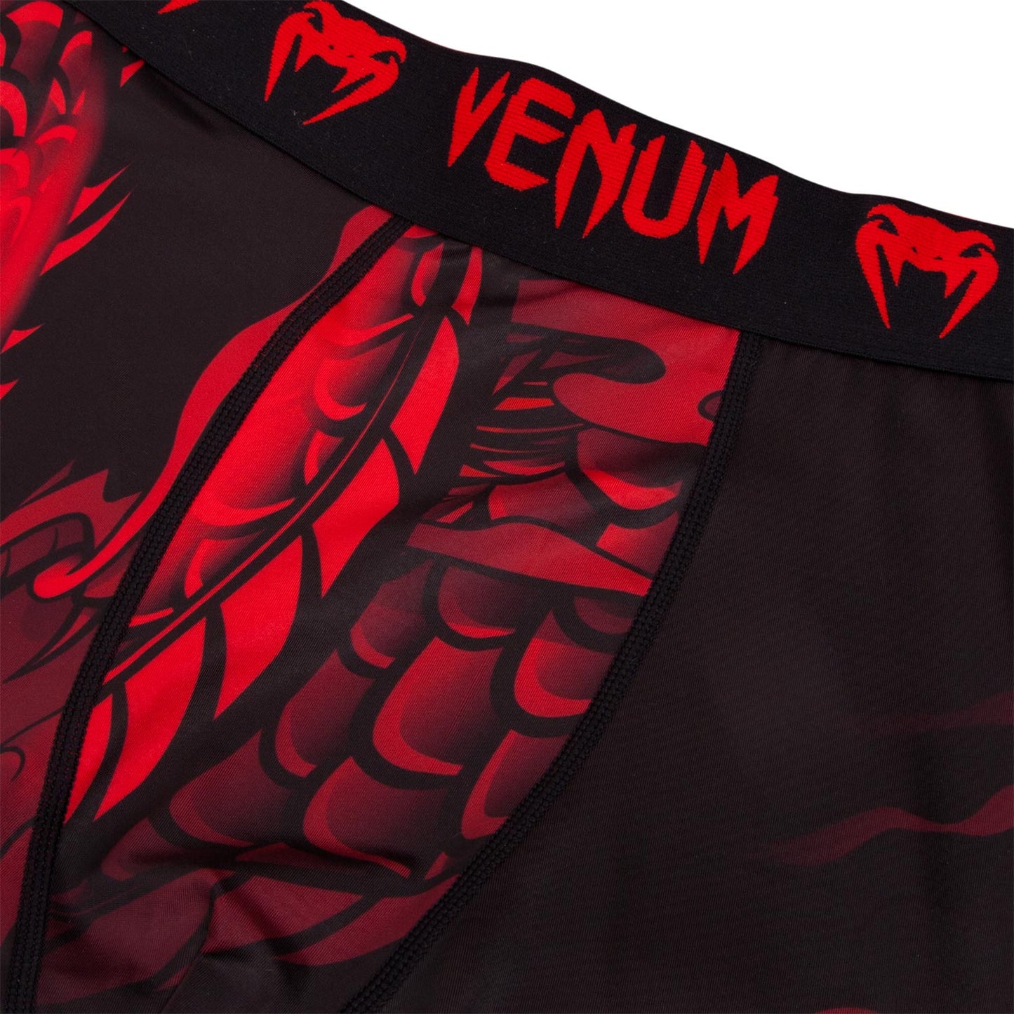 Venum Dragon's Flight Compression Tights - Black/Red - Venum Asia