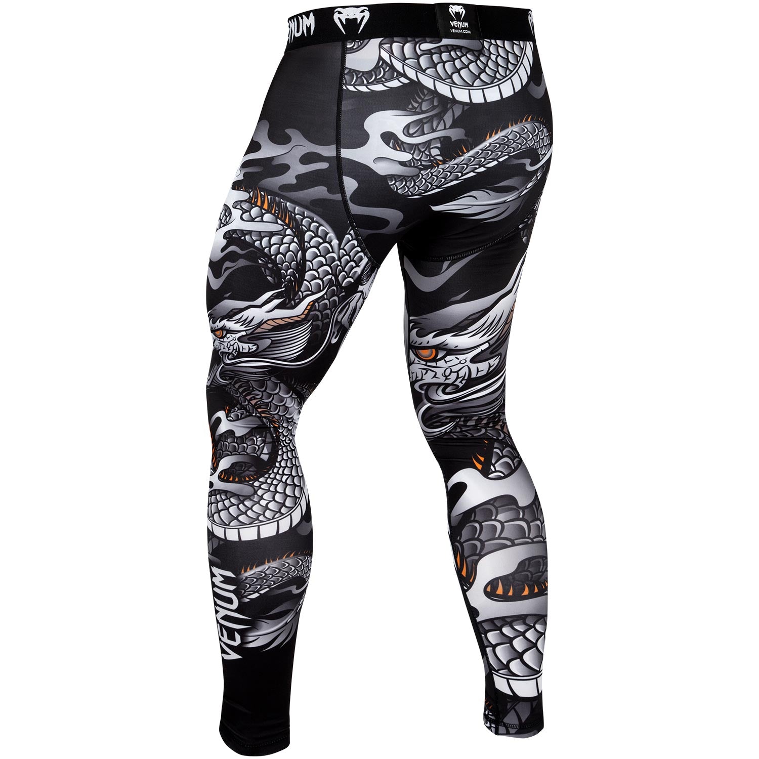 Venum Dragon's Flight Compression Tights - Black/White - Venum Asia