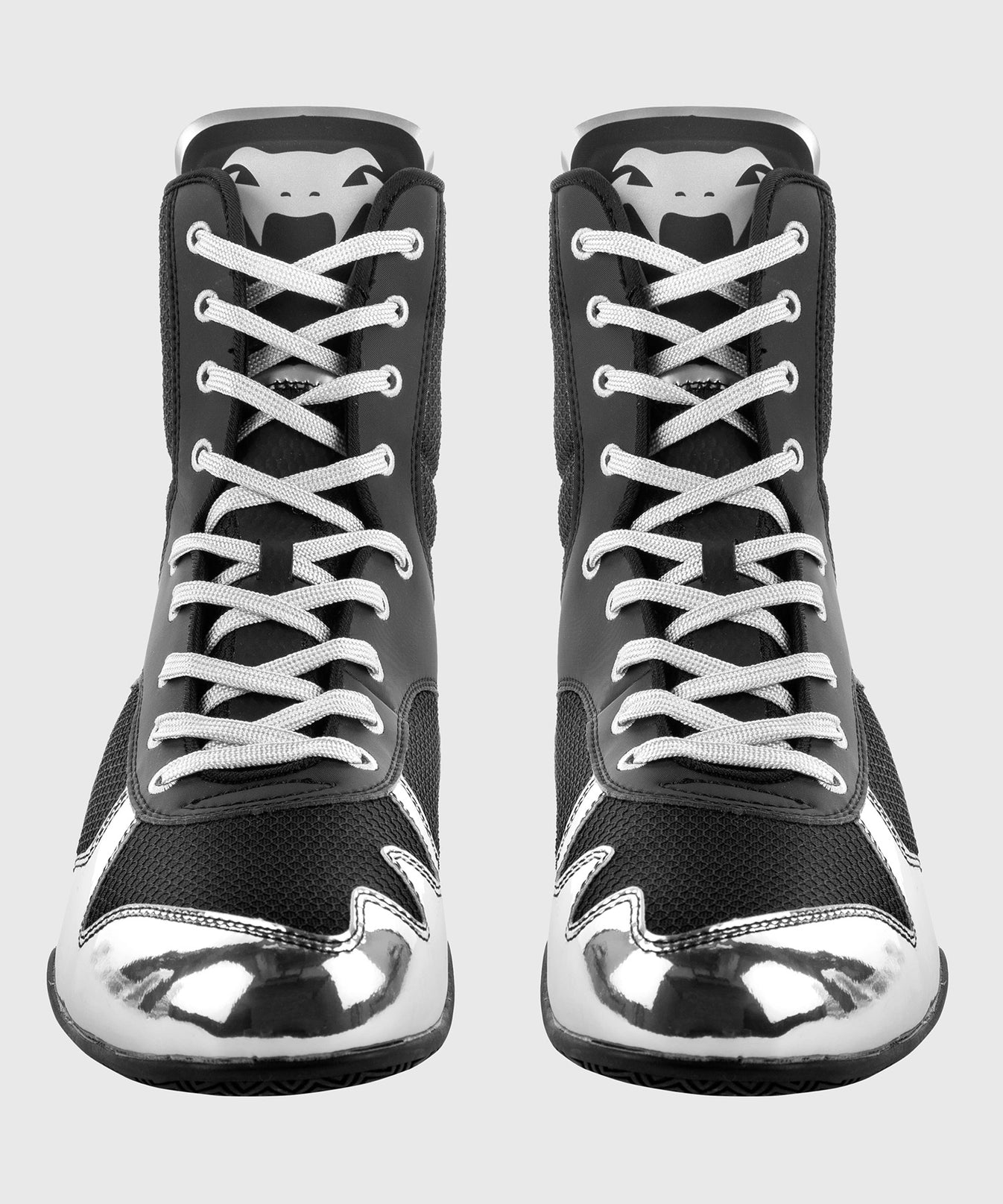 Venum Elite Boxing Shoes - Black/Silver - Venum Asia