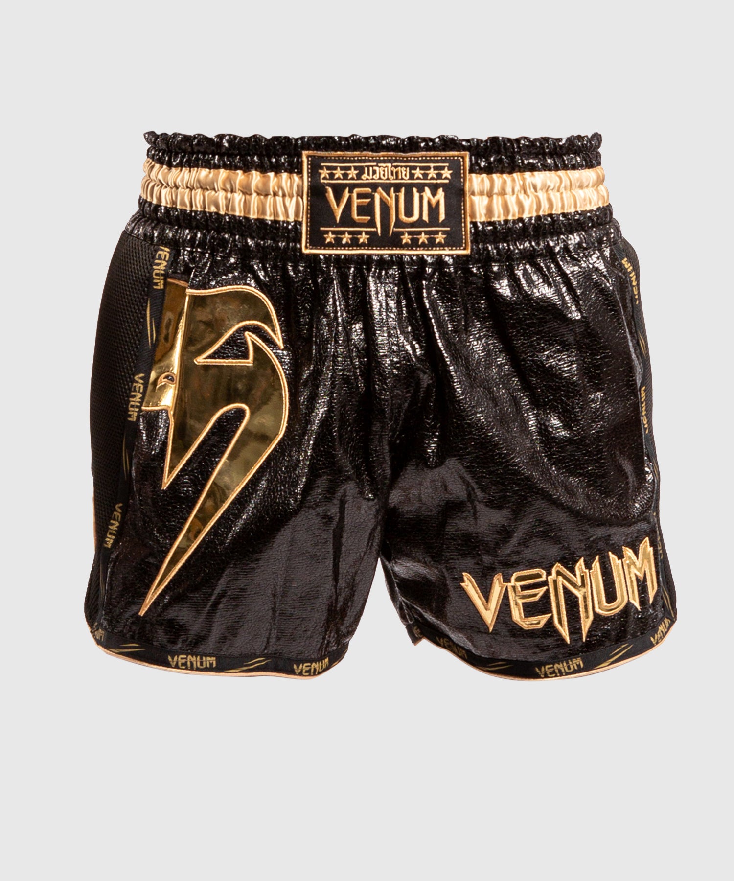 Venum Giant Foil Muay Thai Shorts - Black/Gold - Venum Asia