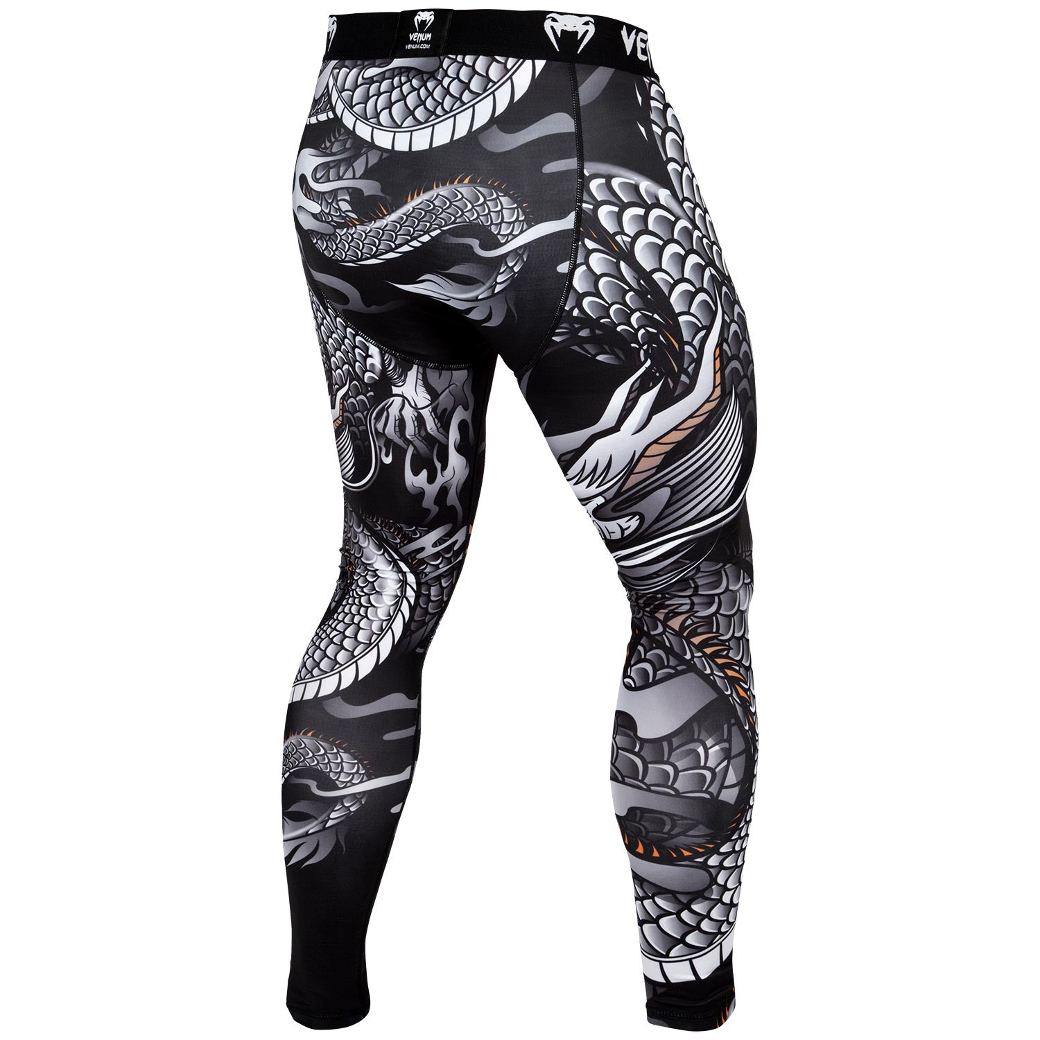 Venum Dragon's Flight Compression Tights - Black/White - Venum Asia