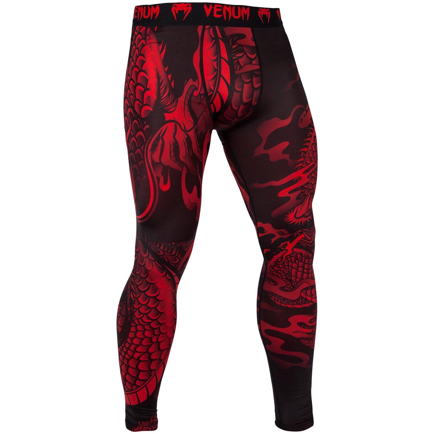 Venum Dragon's Flight Compression Tights - Black/Red - Venum Asia