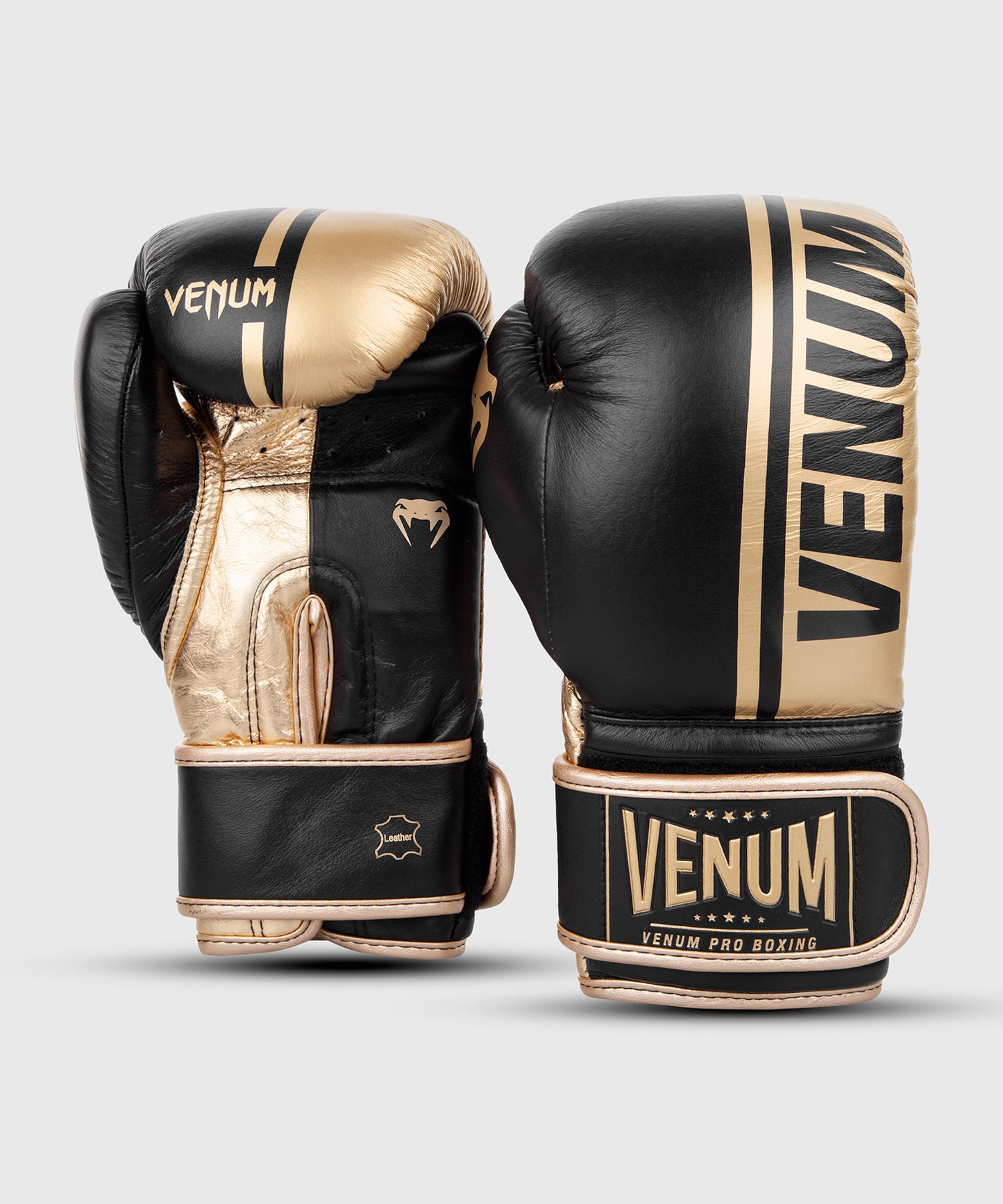 Venum Shield Pro Boxing Gloves Velcro - Black/Gold - Venum Asia